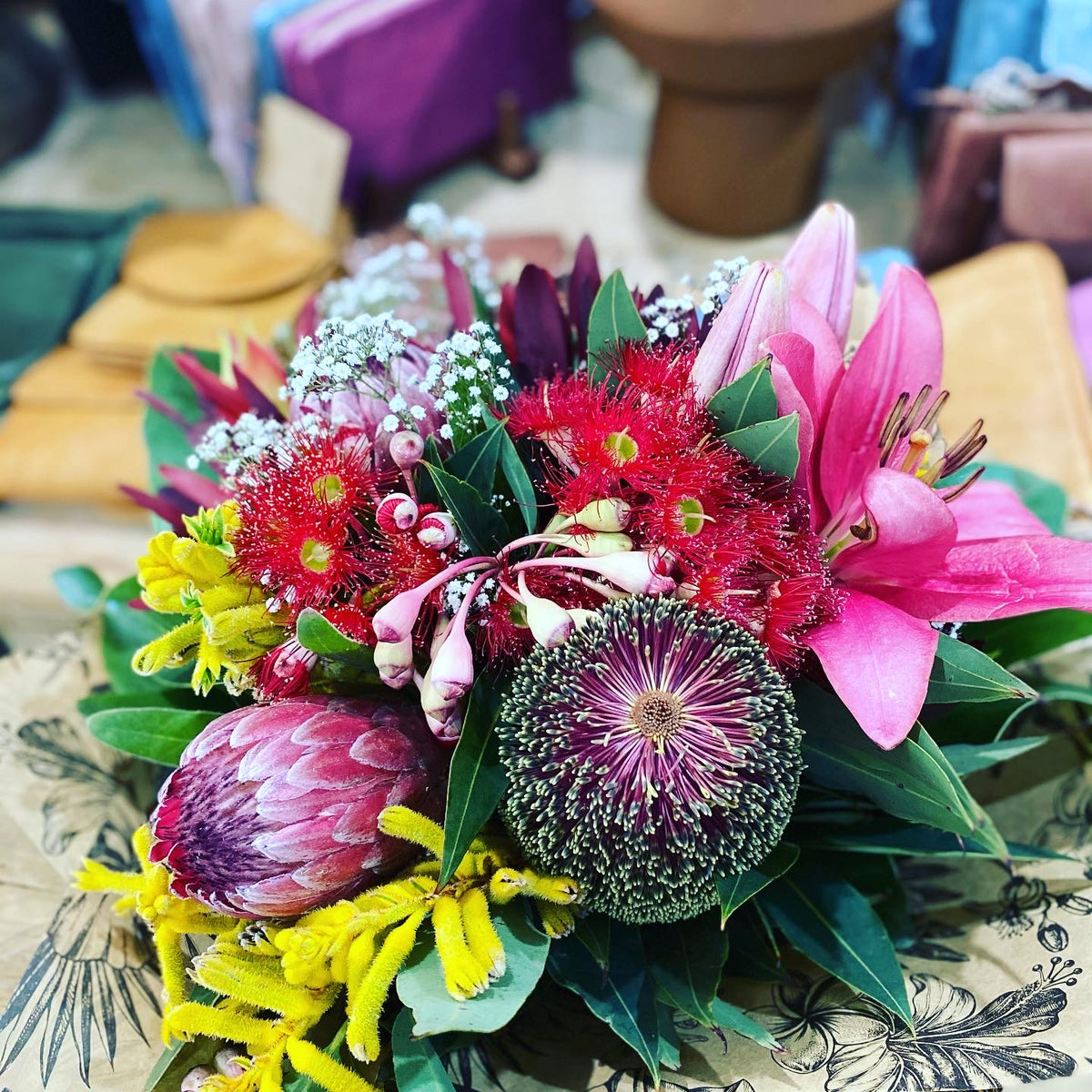 Tasmanian Native Posies Medium – ISLANDER art home fashion