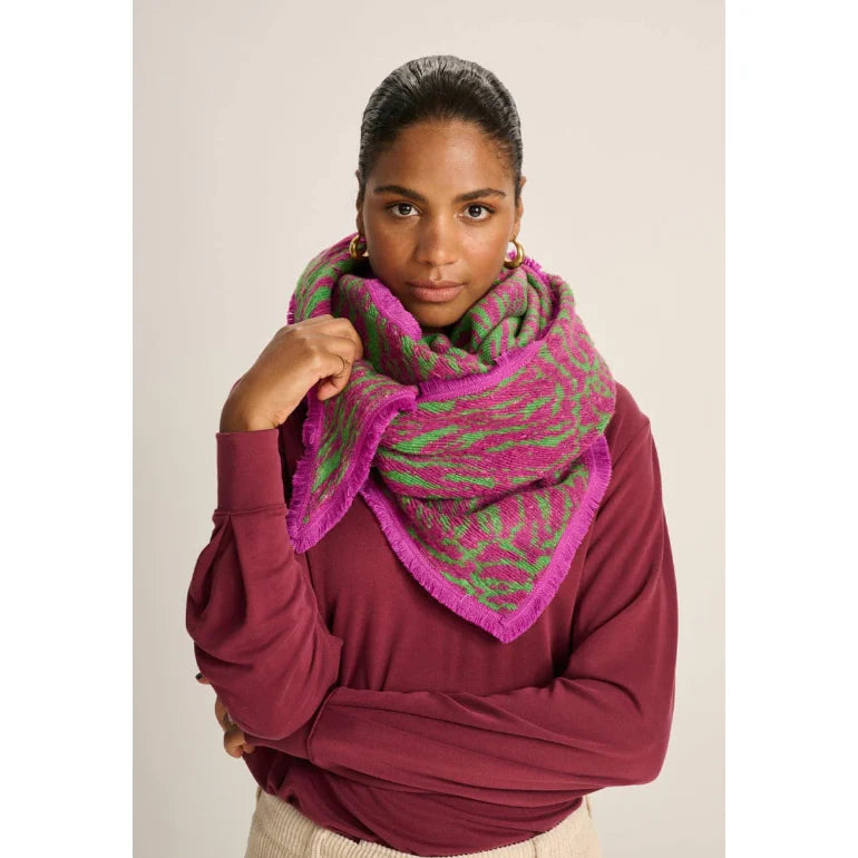 POM Amsterdam -Shawl-Zebra fiery pink – ISLANDER art home fashion