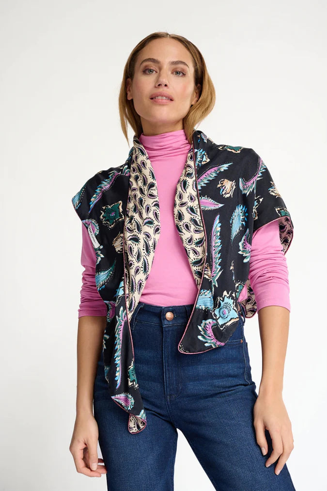Double Ocean Gems Black Shawl - POM Amsterdam – ISLANDER art home fashion